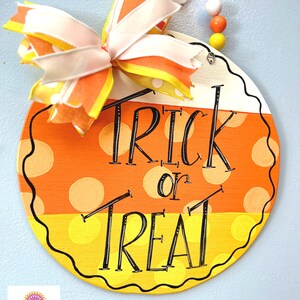 Candy Corn Door Hanger, Fall Door Hanger for Front Door, Happy Fall ...