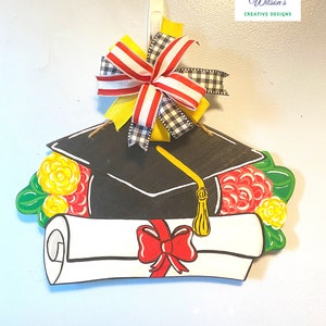 Graduation Door Hanger for the Front Door, Graduate Cap and Diploma ...