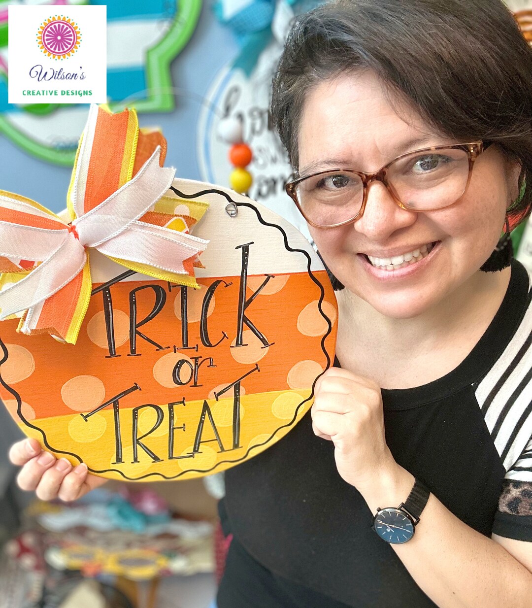 Candy Corn Door Hanger, Fall Door Hanger for Front Door, Happy Fall ...