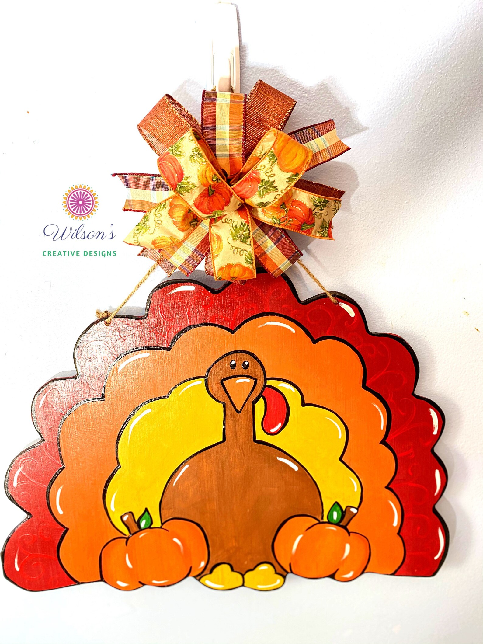 Turkey Door Hanger Thanksgiving Door Hanger Fall Door - Etsy