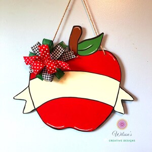 Apple Door Hanger, Teacher Door Hanger, Teacher Appreciation Gift, Back ...