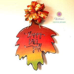 Fall Leaf Door Hanger, Fall Door Hanger, Leaf Door Hanger, Fall Door ...