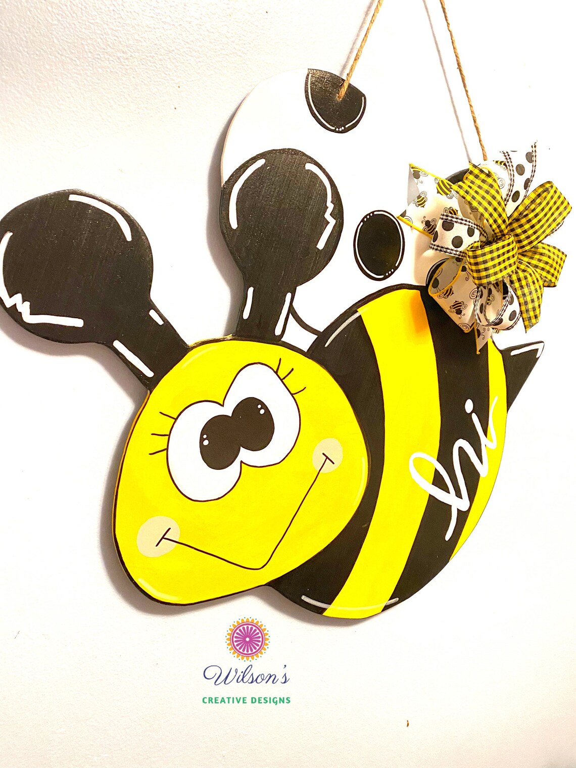Bee Door Hanger for Front Door Bee Decor for Classroom Bee | Etsy
