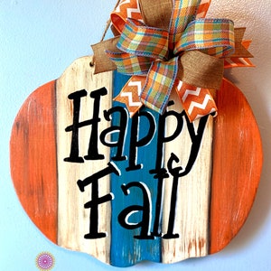 Happy Fall Pumpkin Door Hanger, Fall Pumpkin Door Hanger, Pumpkin Door ...