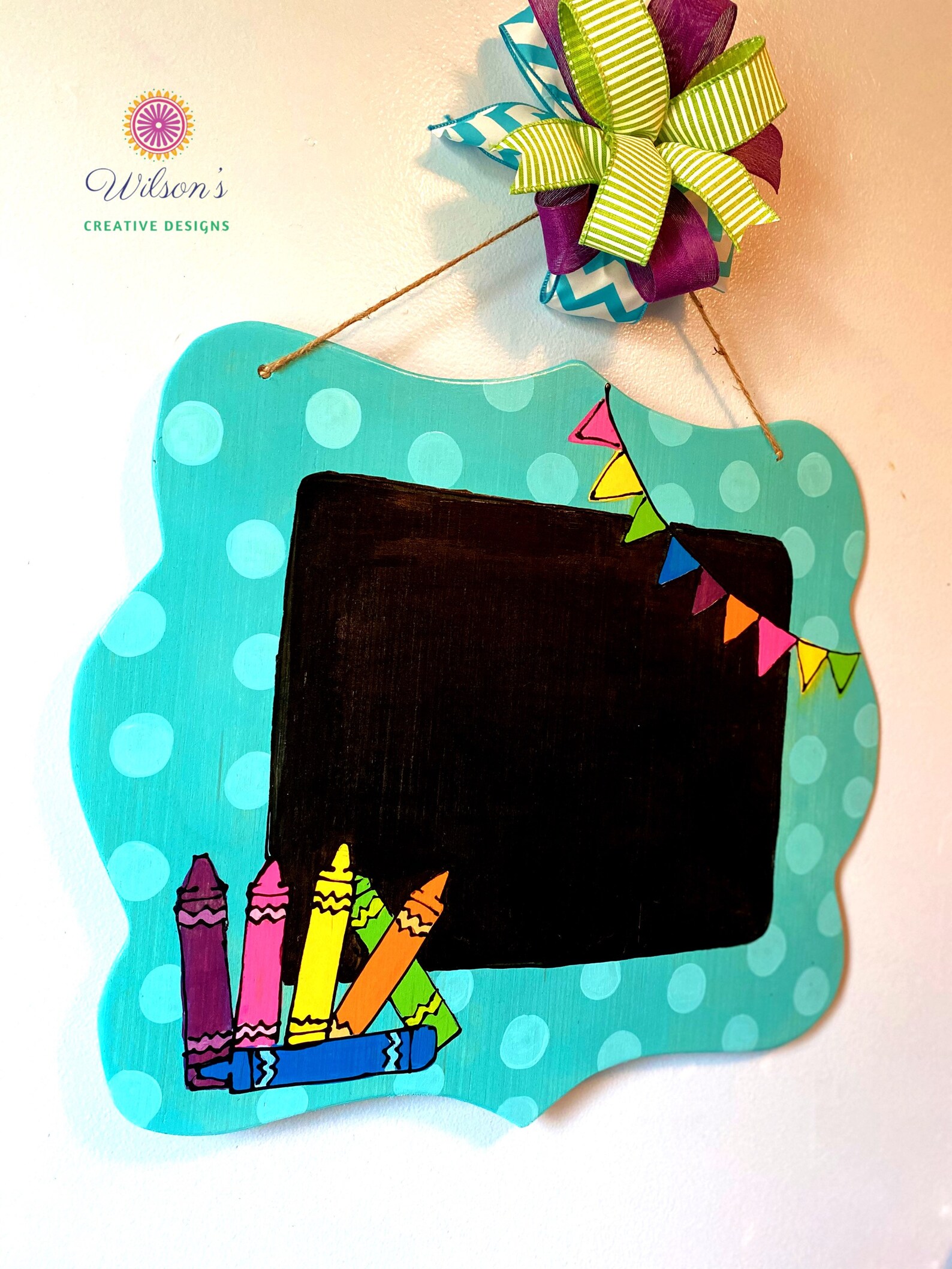 Teacher Door Hanger With Chalk Board First Day of School - Etsy