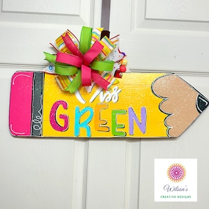 Teacher's Door Hanger, Pencil Door Hanger, Classroom Door Hanger ...