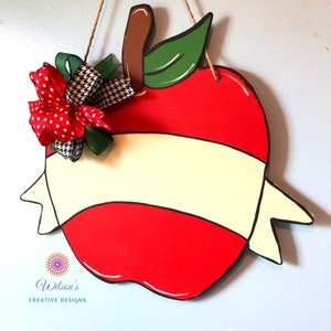 Apple Door Hanger, Teacher Door Hanger, Teacher Appreciation Gift, Back ...
