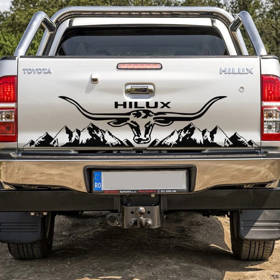Toyota Hilux Tailgate Rear Door Sticker Mountains Sport Pickup SUV ...