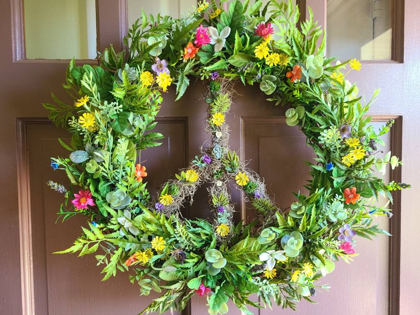 18 Wildflower and Greenery Peace Sign | Etsy