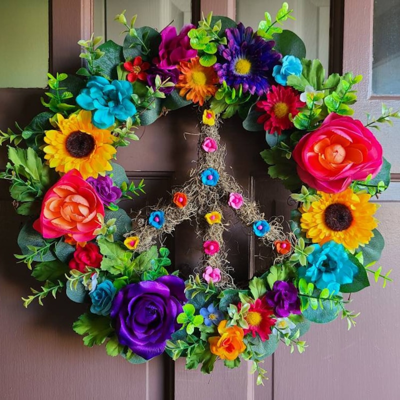 Flower Peace Sign - Etsy
