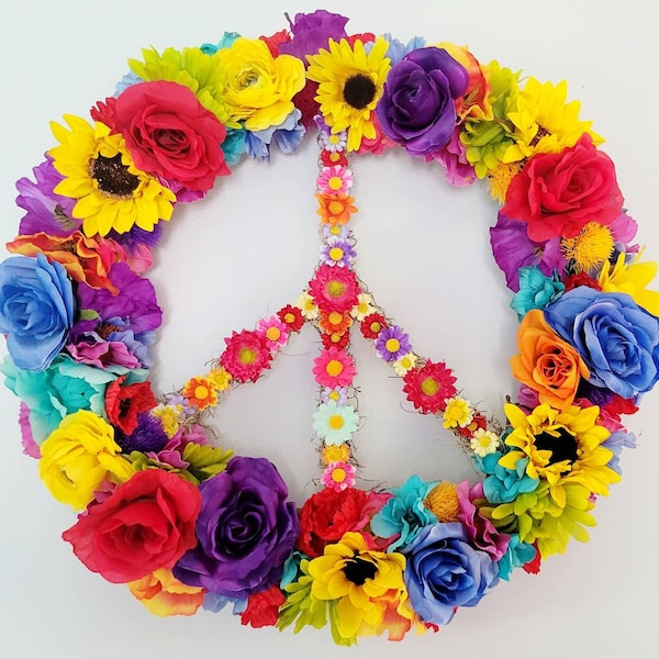 Flower Peace Sign - Etsy