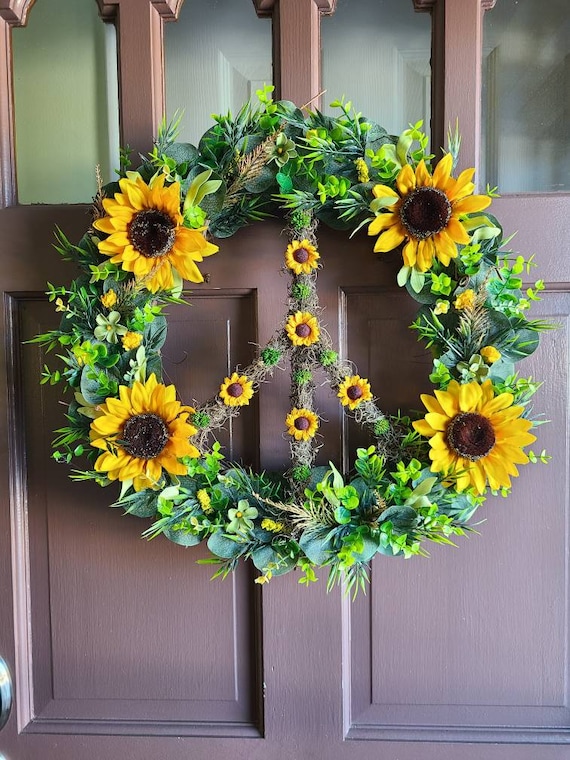 Sunflower Peace Sign | Etsy