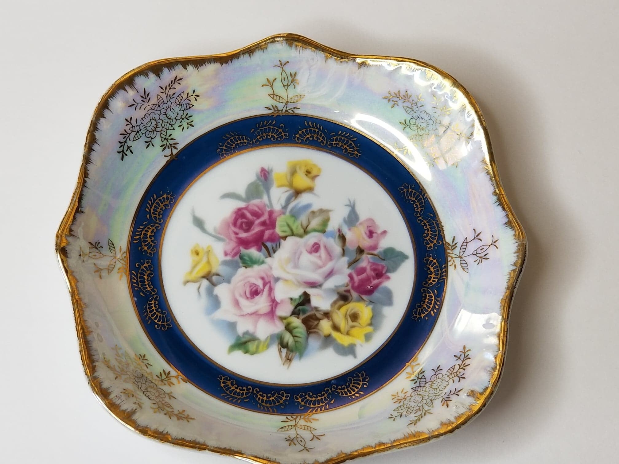 Vintage Empress by Haruta Lusterware Dish made in Japan rose - Etsy