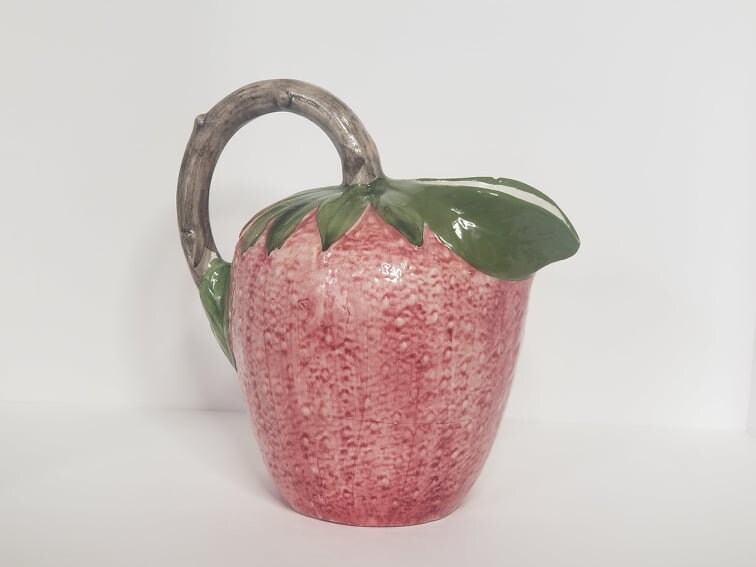 Vintage Bassano Strawberry Pitcher vintage Majolica Strawberry Pitcher ...