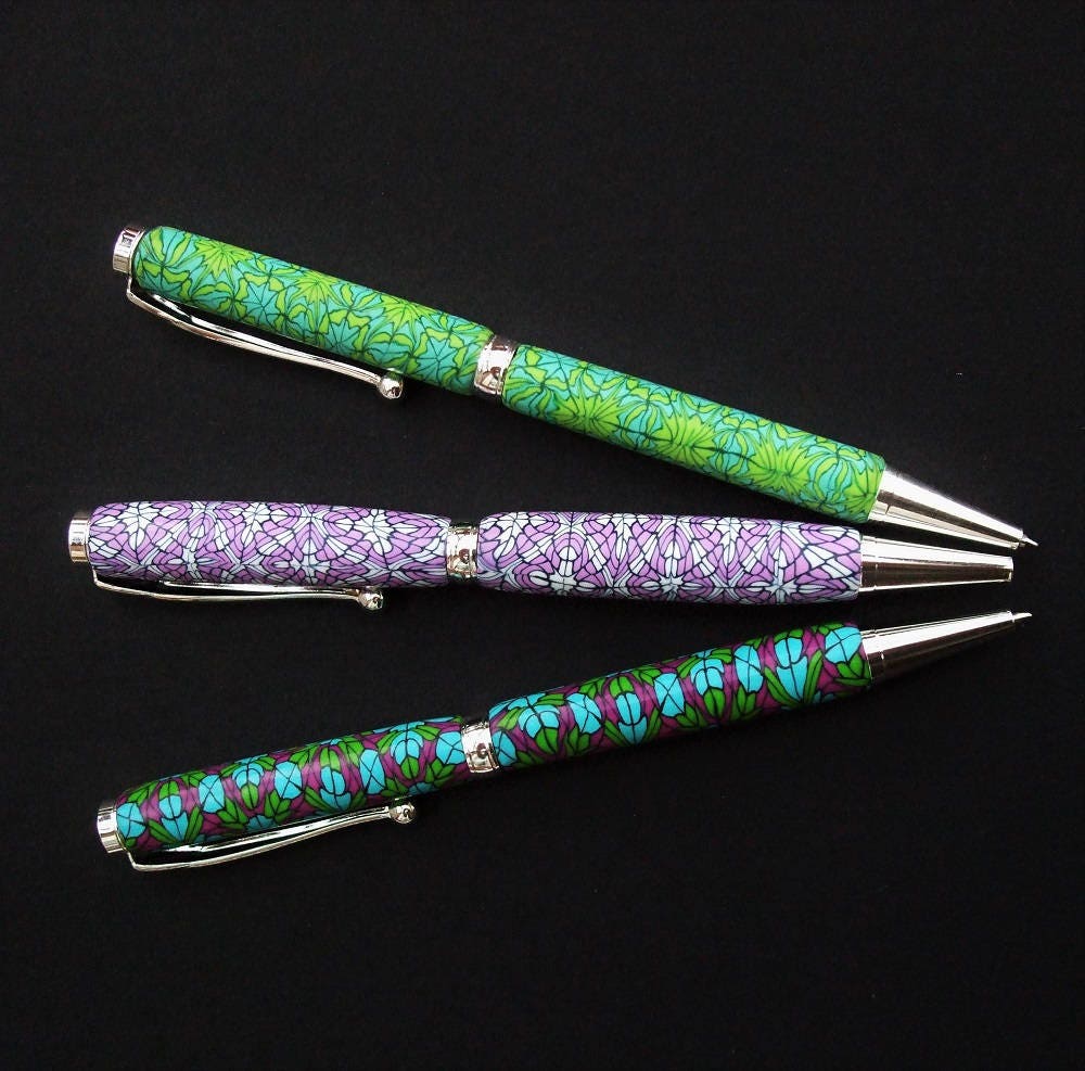 Covering Pen Blanks With the OG Cane in Polymer Clay, Covering Pen ...