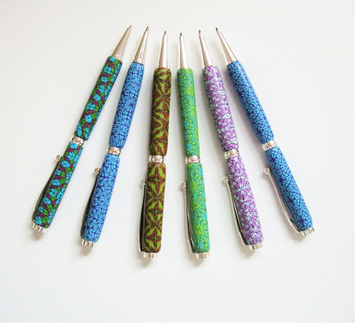 Covering Pen Blanks With the OG Cane in Polymer Clay, Covering Pen ...
