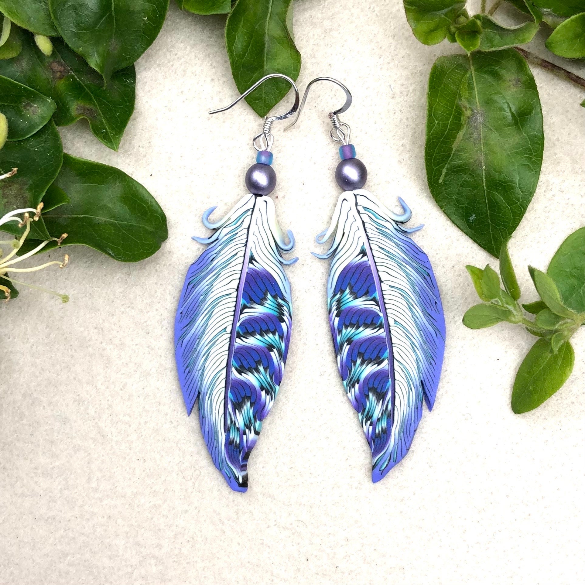 Feather Cane Earring Tutorial, Polymer Clay Earing Tutorial, Jewellery ...
