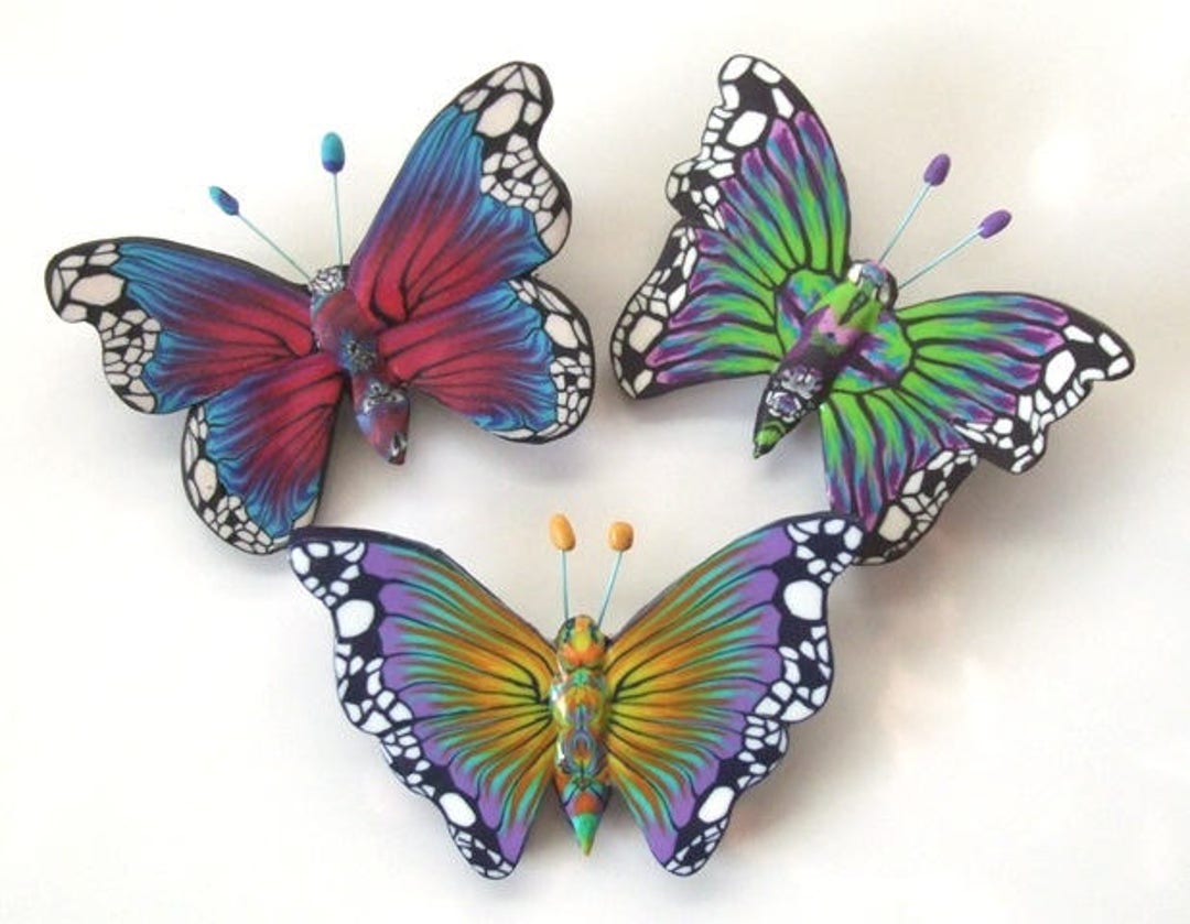 Butterfly Brooches Tutorial, Polymer Clay Tutorial, PDF Tutorial ...