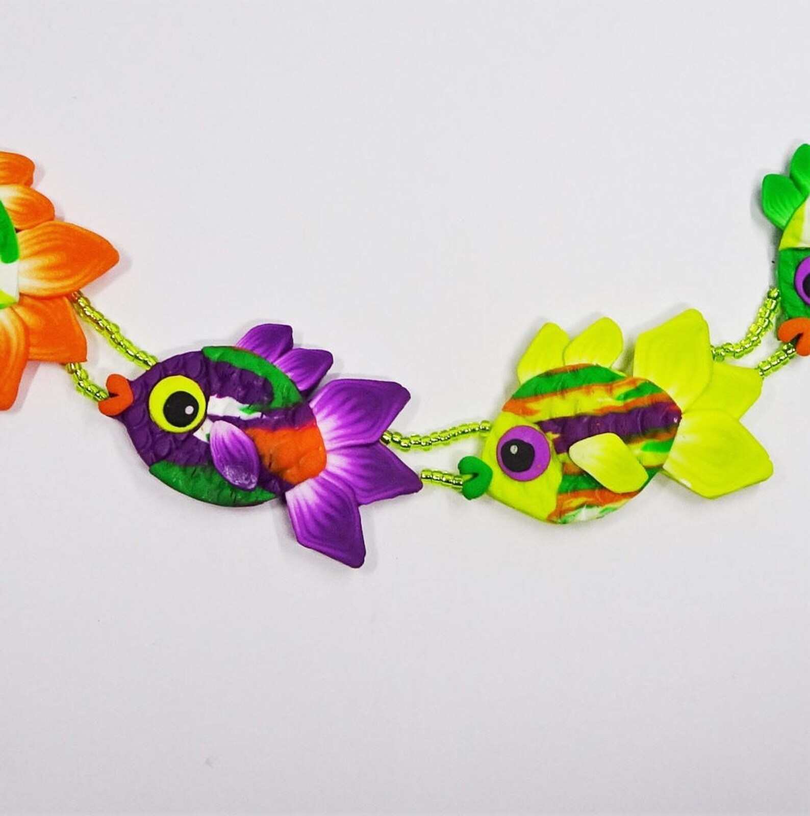 Fish Necklace Tutorial, Polymer Clay Tutorial, PDF Tutorial, Fish ...