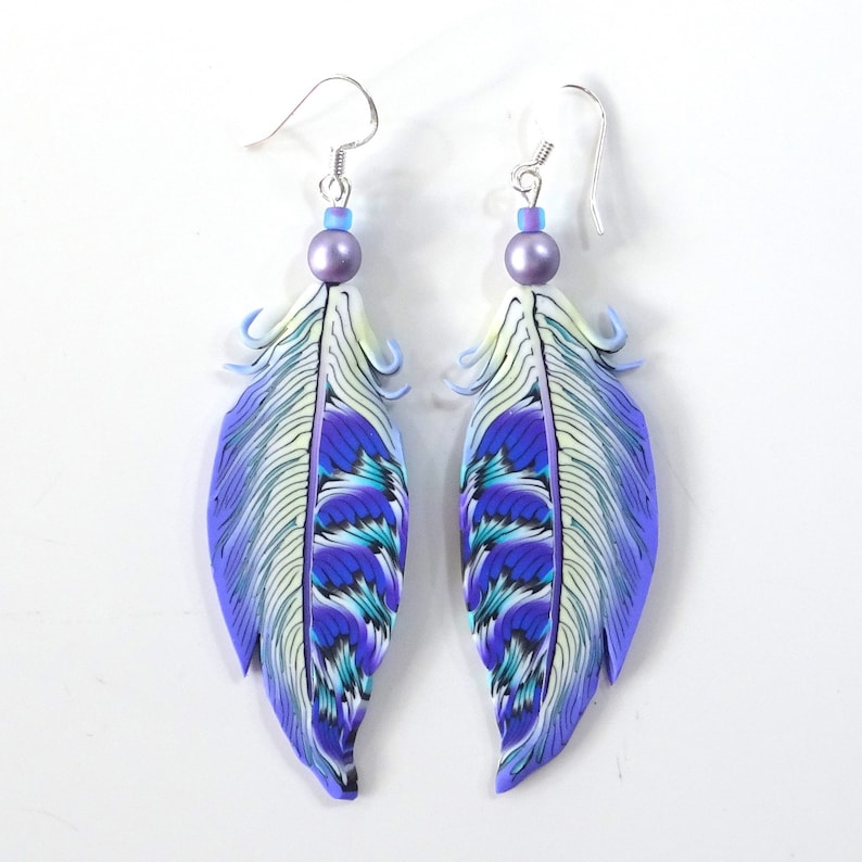 Feather Cane Earring Tutorial, Polymer Clay Earing Tutorial, Jewellery ...