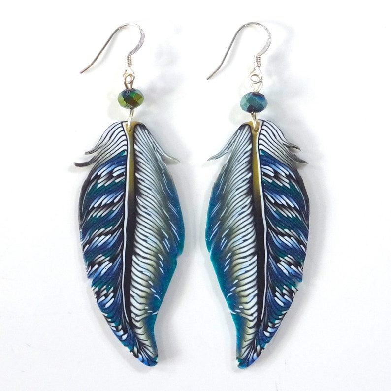 Polymer Clay Feather Cane Earring Tutorial, Detailed DIY Jewelry Making ...