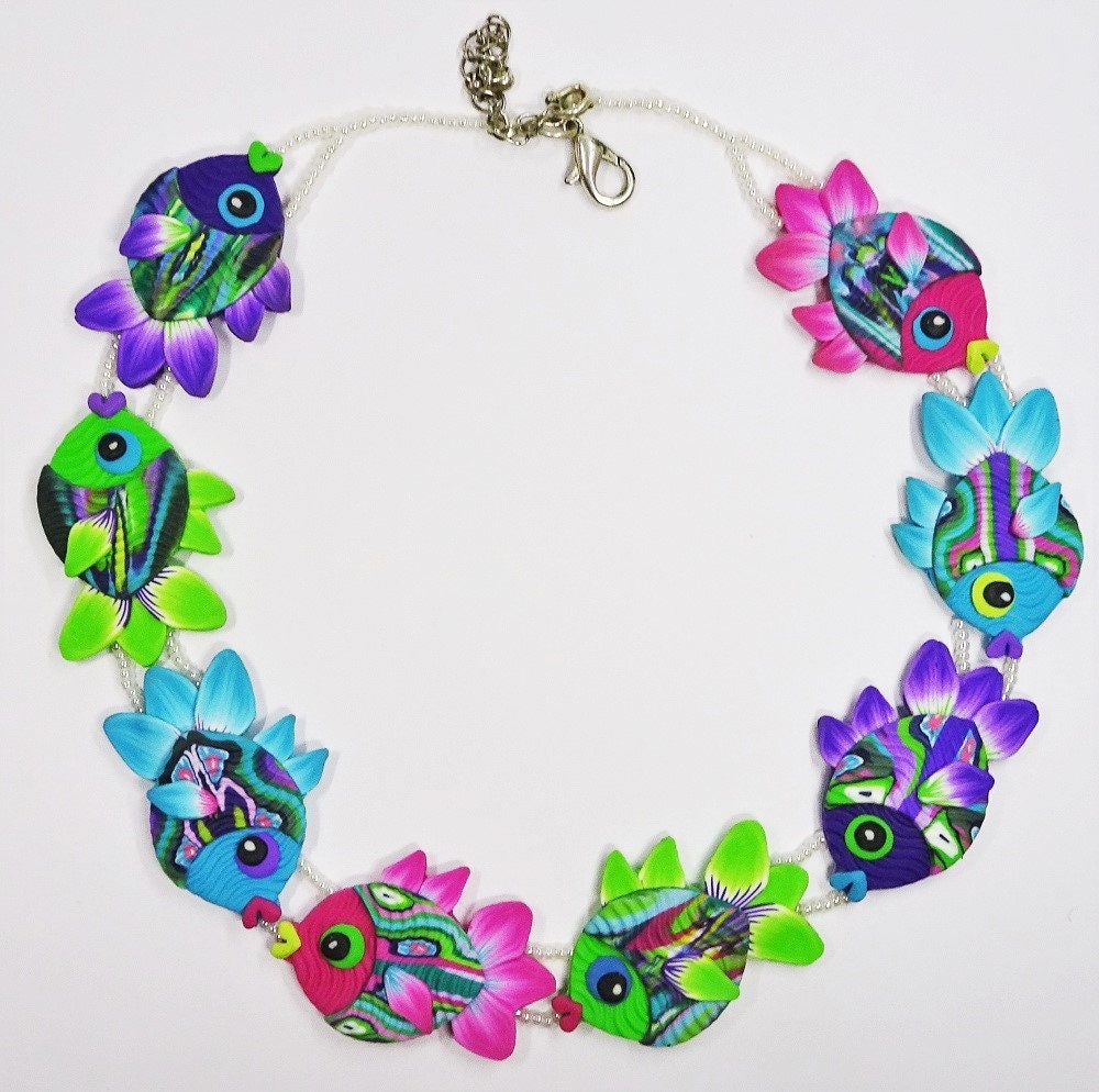 Fish Necklace Tutorial, Polymer Clay Tutorial, PDF Tutorial, Fish ...