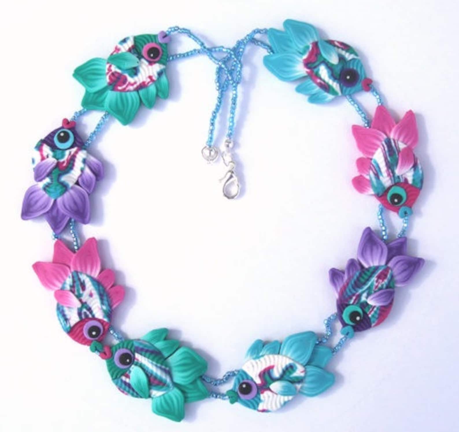 Fish Necklace Tutorial, Polymer Clay Tutorial, PDF Tutorial, Fish ...