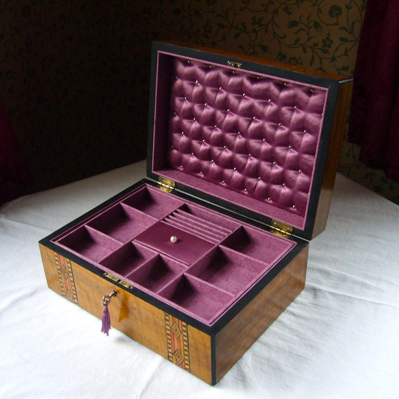 Antique Jewelry Box - Etsy