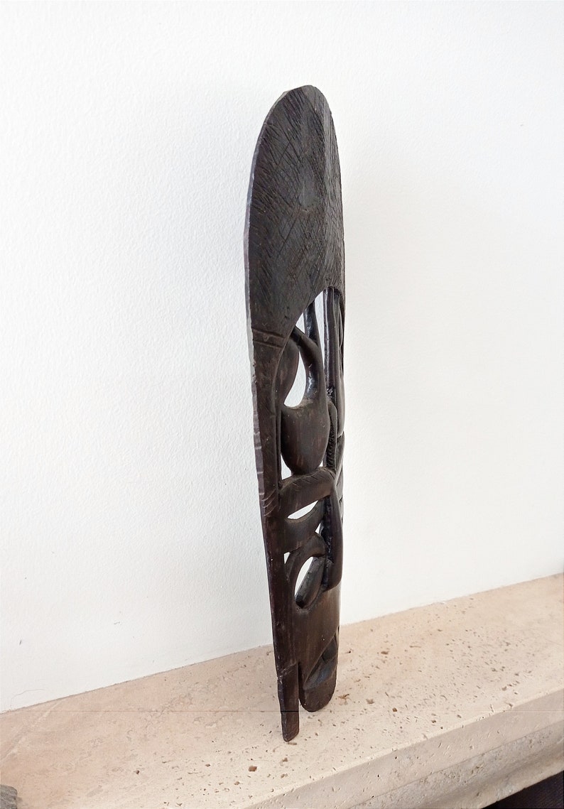 Wooden African Mask From Sudan, Vintage Handmade Mask, Traditional ...