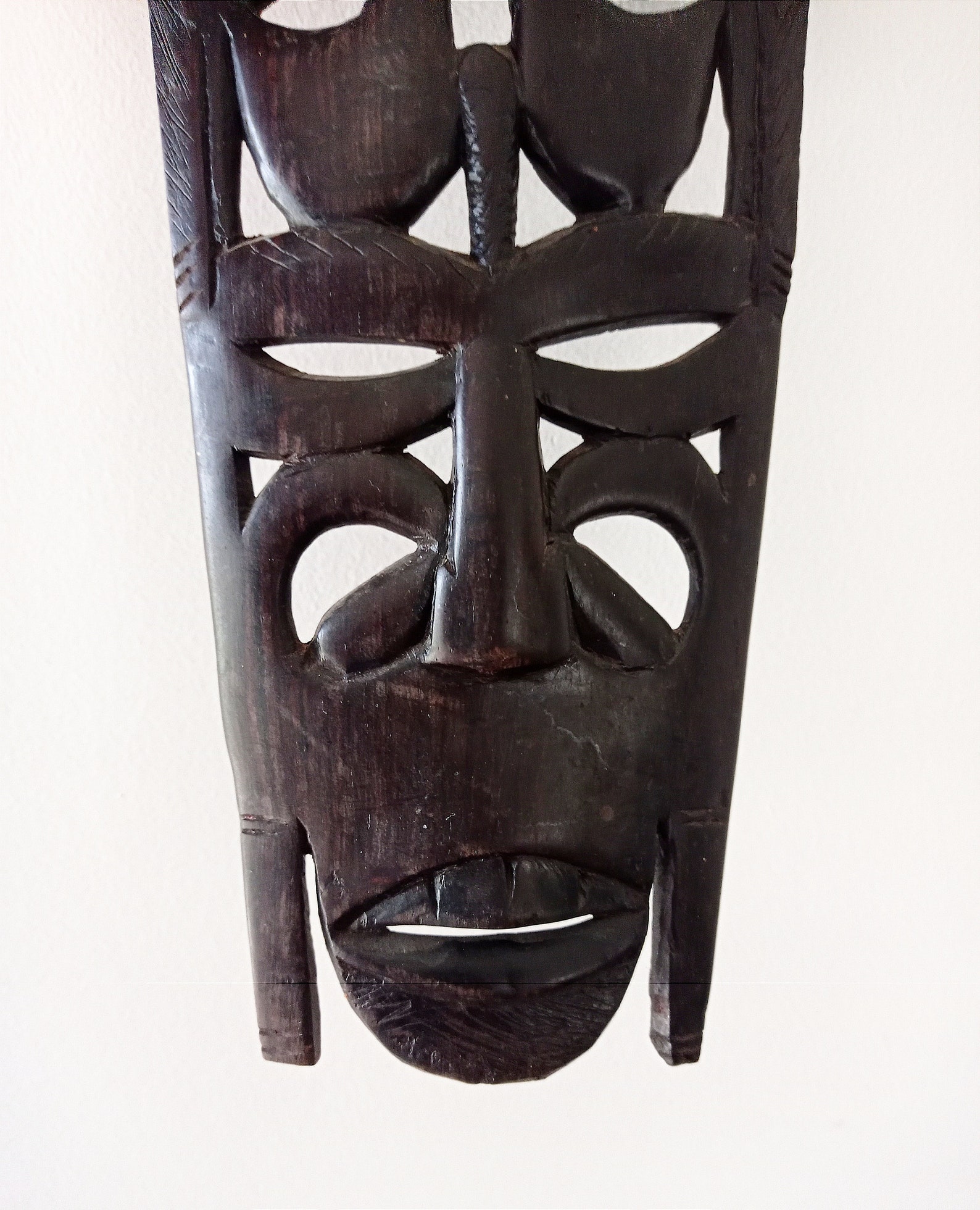 Wooden African Mask From Sudan, Vintage Handmade Mask, Traditional ...