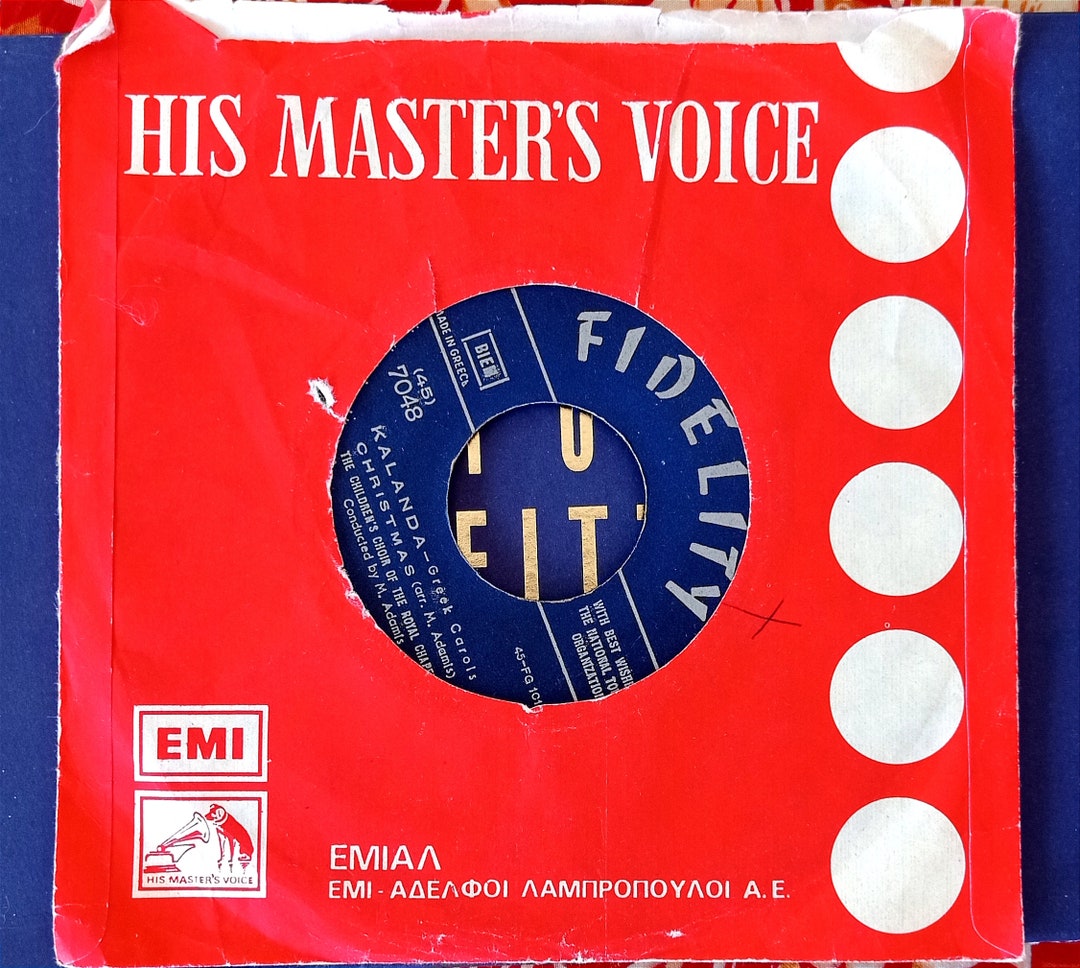 Vintage Vinyl Record Greek Carols, Christmas and New Year, Children's ...