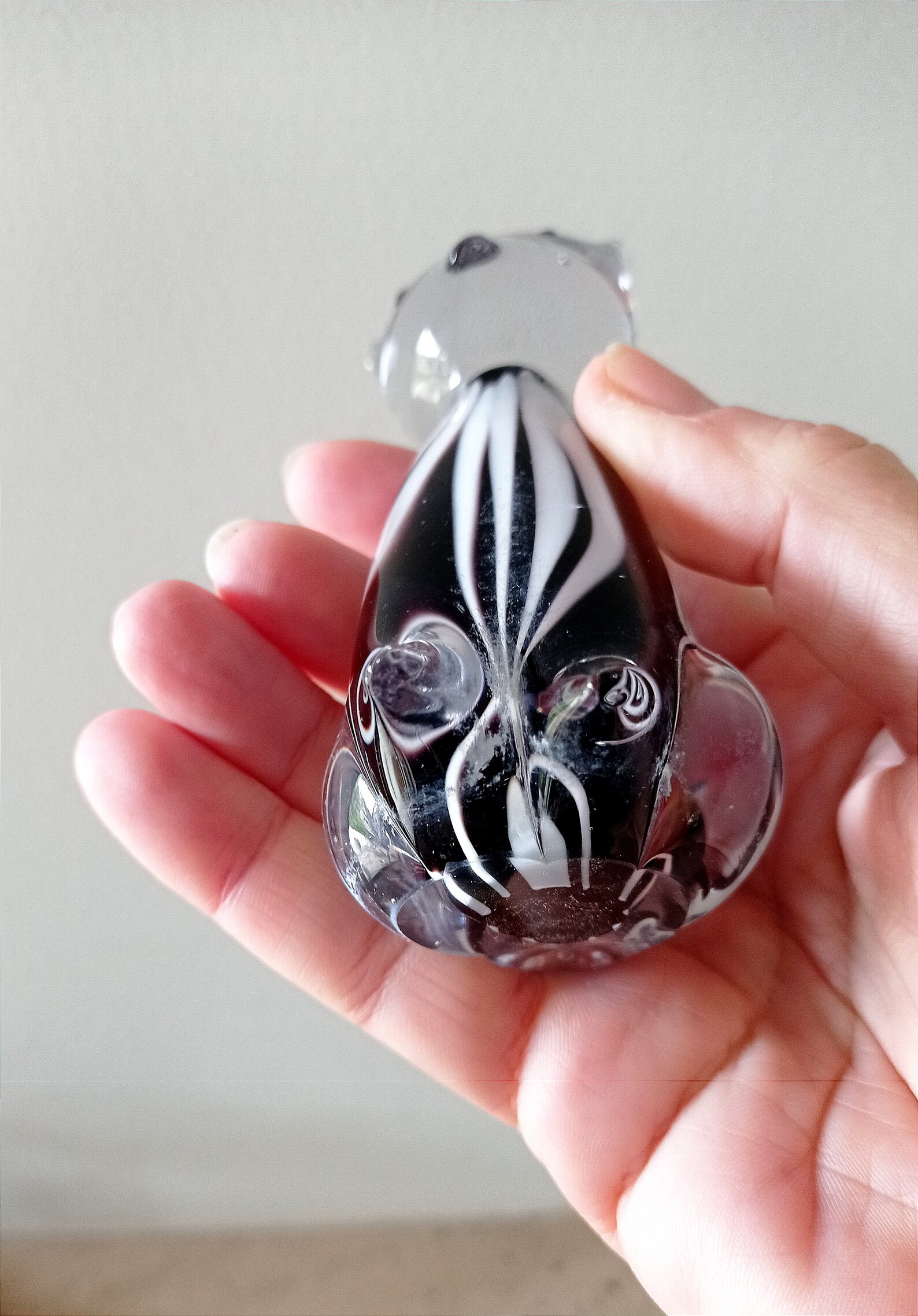 Beautiful Clear Glass Cat Figurine Vintage Cat Figurine From - Etsy