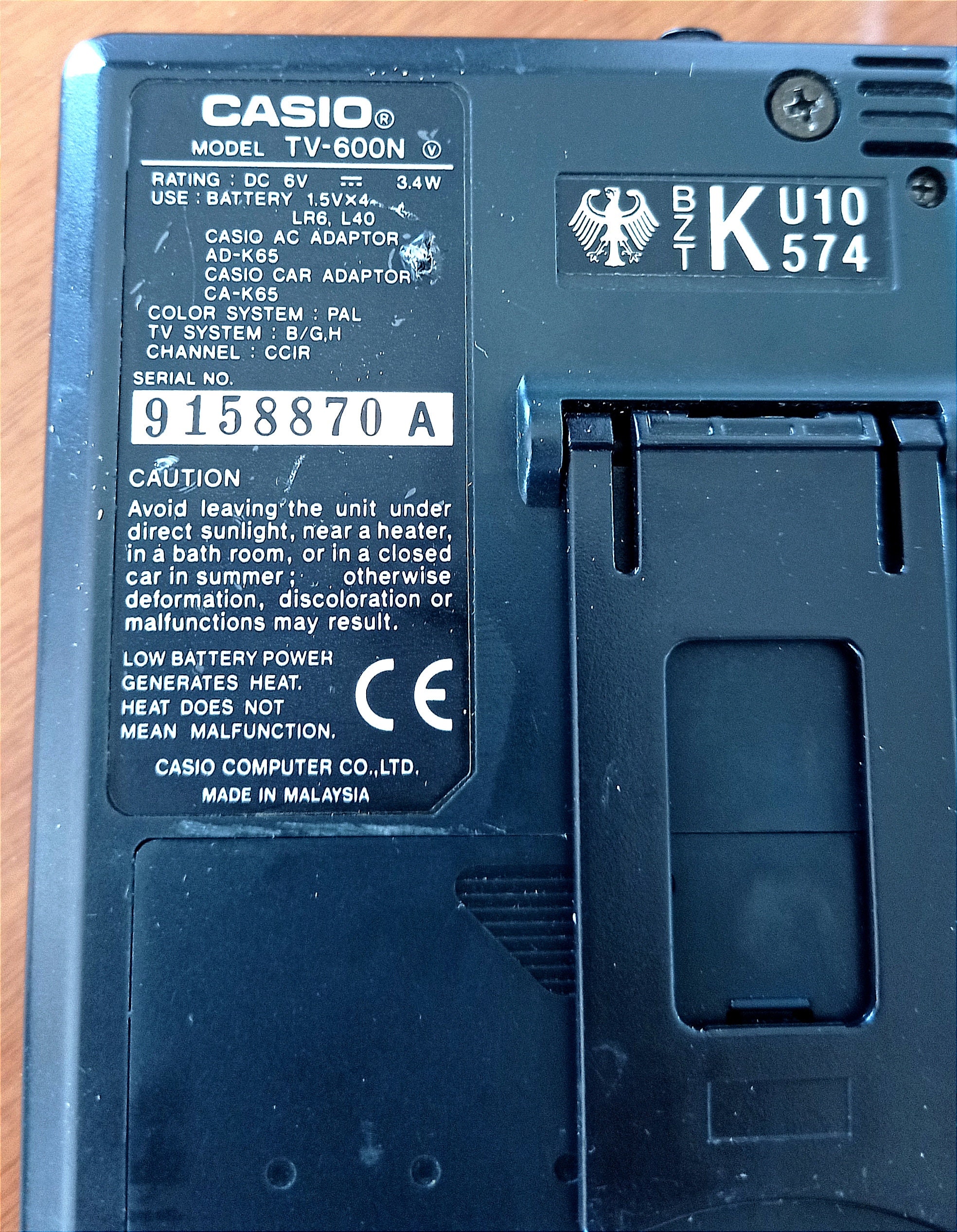 Vintage Casio LCD TV-600N Portable Television From the '90s, Colour ...