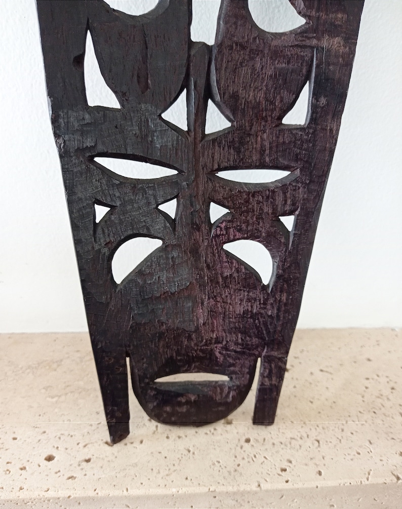 Wooden African Mask From Sudan, Vintage Handmade Mask, Traditional ...