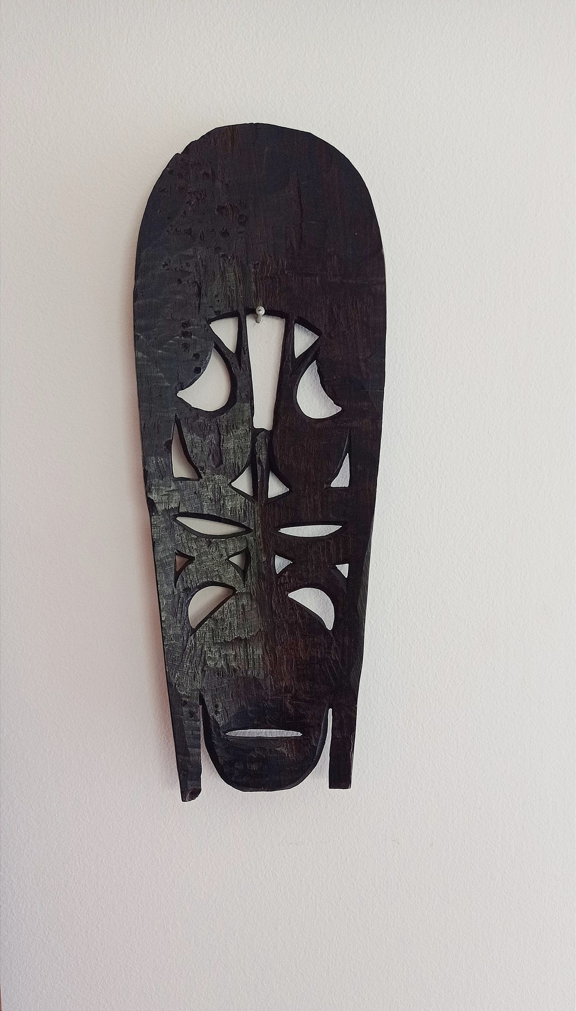 Wooden African Mask From Sudan, Vintage Handmade Mask, Traditional ...