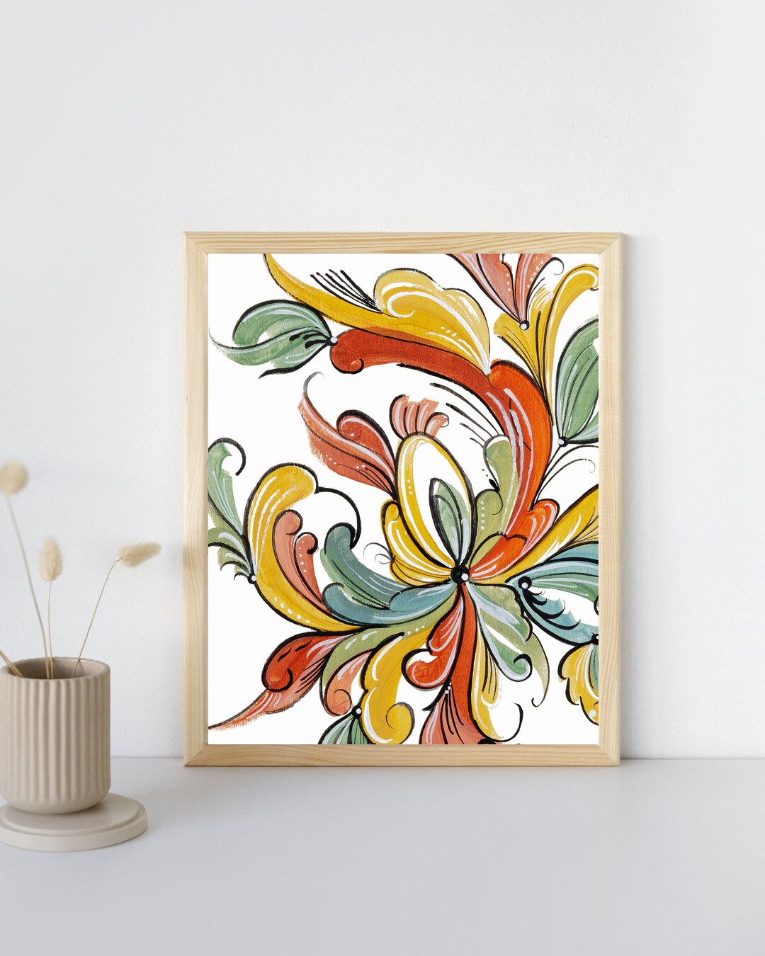 Rosemal Printable Art - Virvler (swirls) - Norwergian Folk Art ...