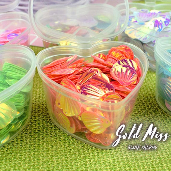 Shiny Shells Slime Charms Make Your Own OOAK Slime Iridescent | Etsy