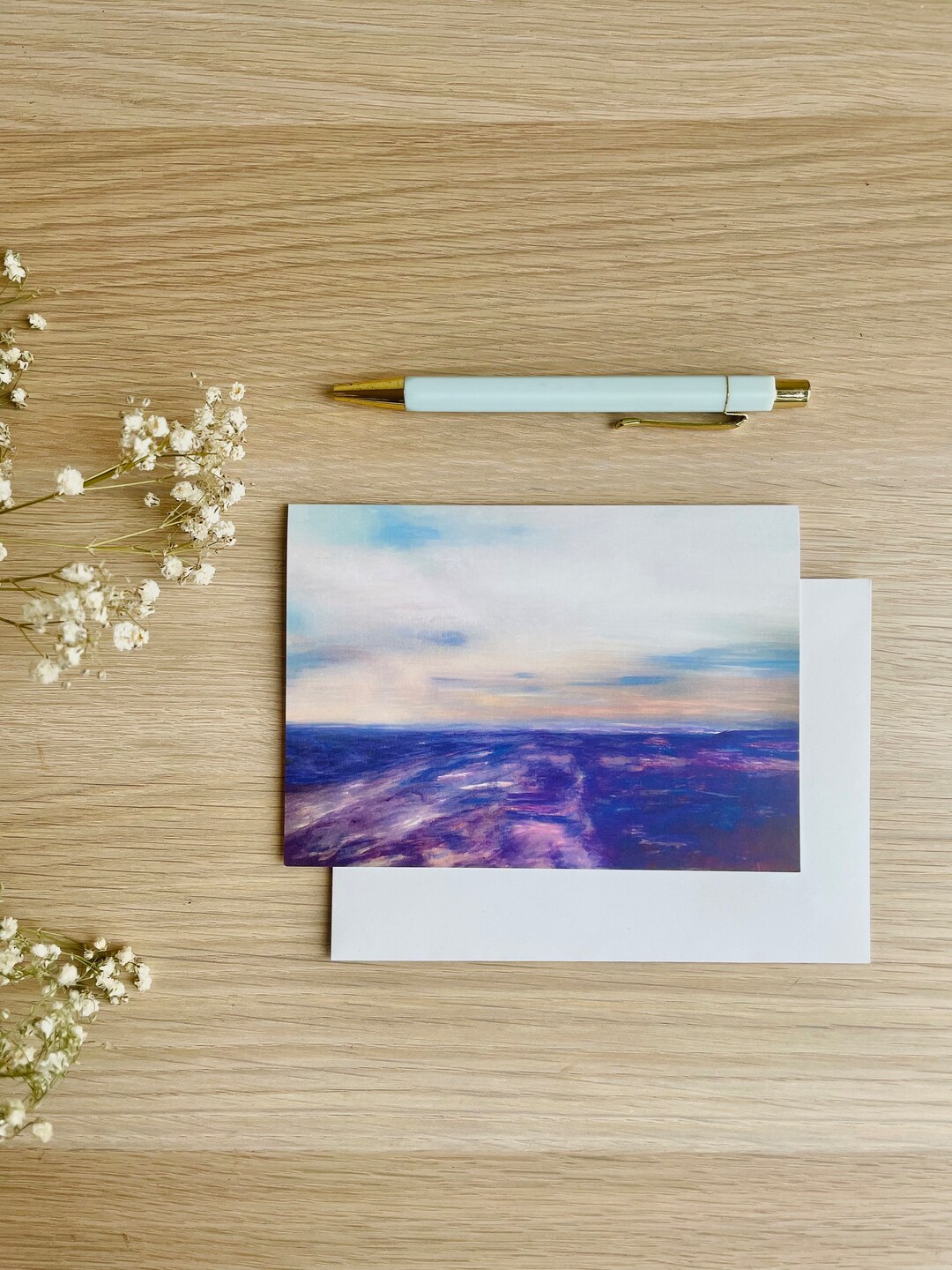 Ilkley Moor Card, Purple Landscape Greeting Card, West Yorkshire Note ...