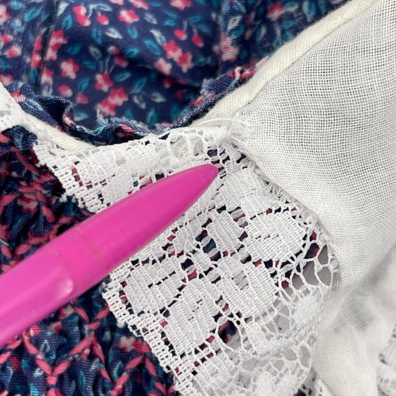 Polly Flinders Vintage Girls 6X Blue Floral Smocked P… - Gem