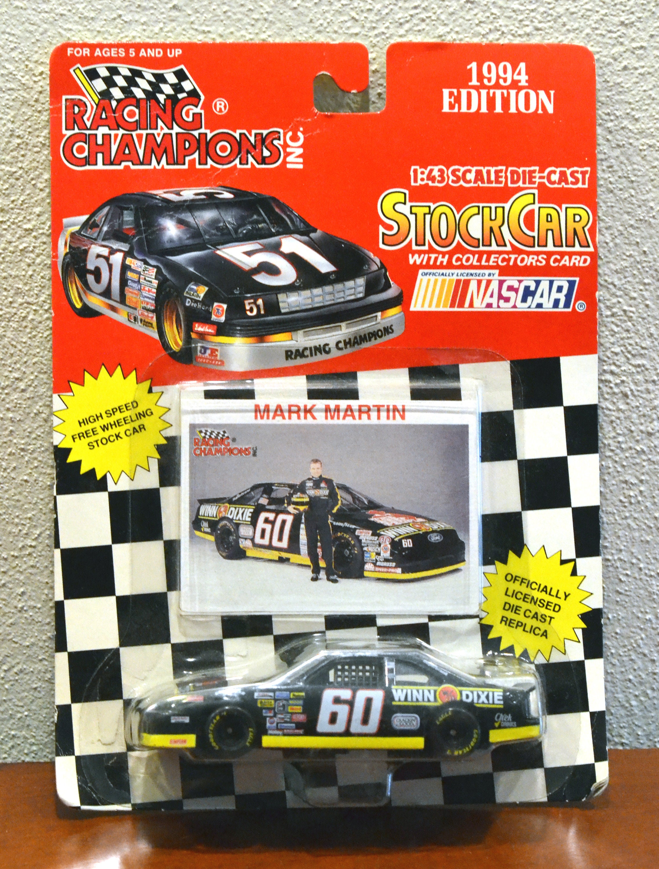 Racing Champions Nascar Mark Martin 1994 Edition Diecast 1:43 Scale - Etsy