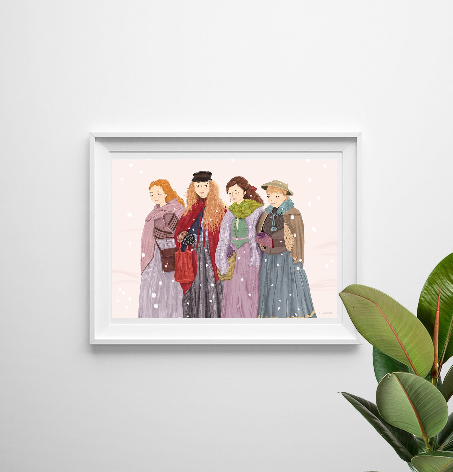 Little Women Original Illustration Print Square or Landscape - Etsy
