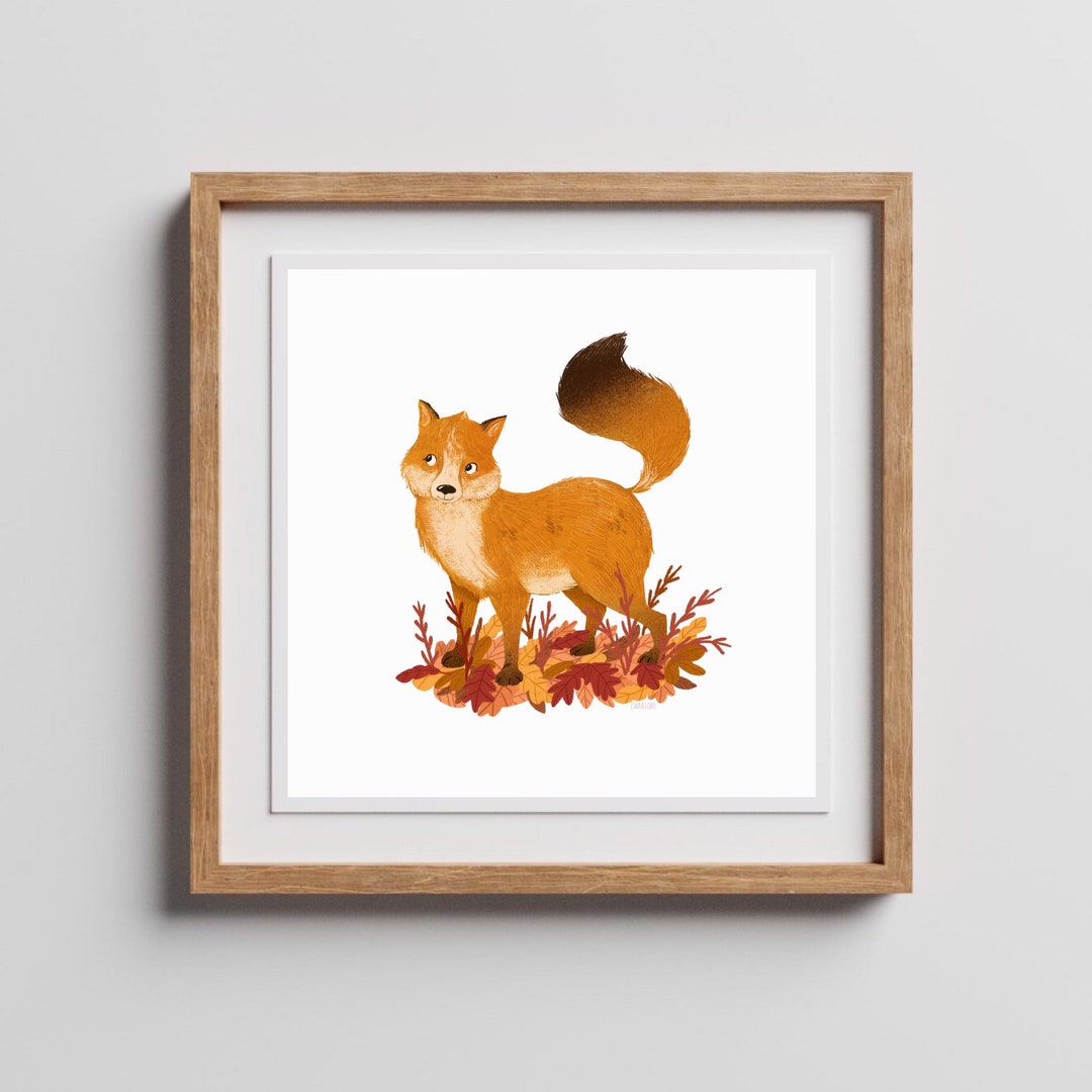 Autumn Fox - Art Print - Woodland Print - Forest - Fall - Etsy