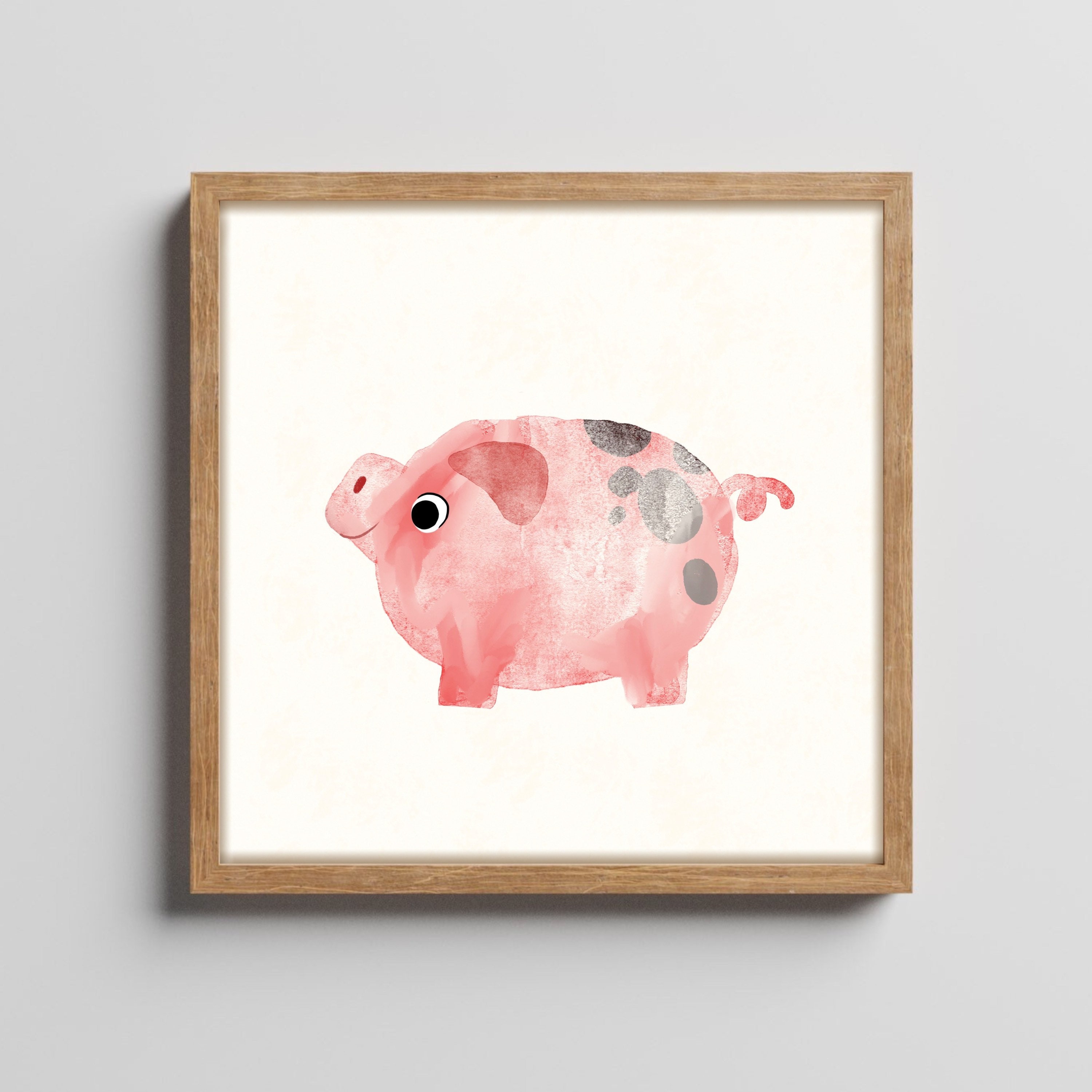 Cute Pig - Art Print - Etsy