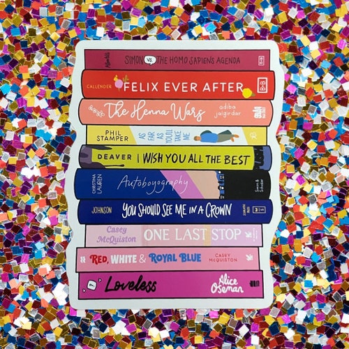 LGBTQ Bestsellers Book Stack 3-inch Sticker - Etsy