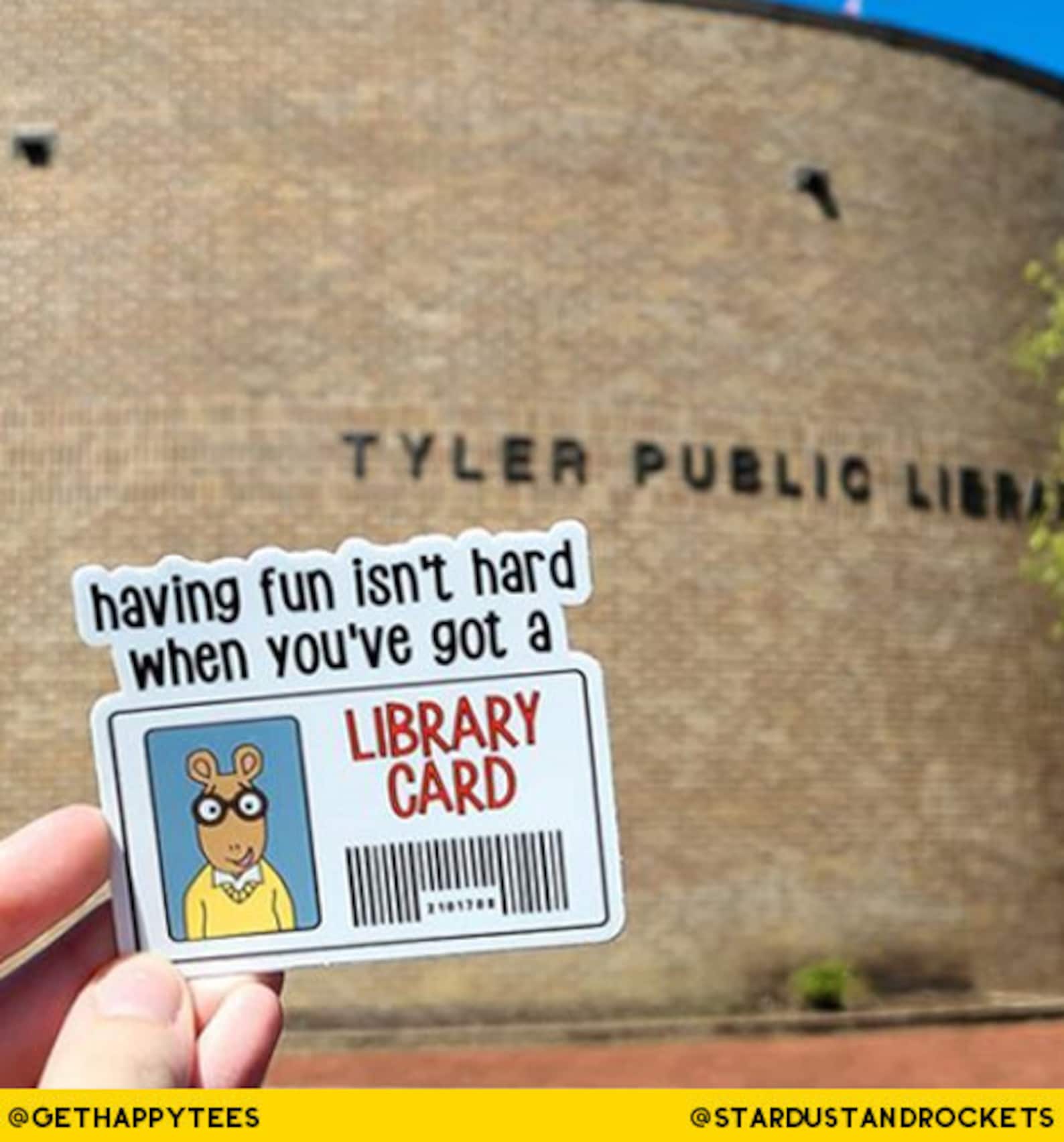 Arthur Library Card Sticker: Nostalgic Reader Gift - Etsy