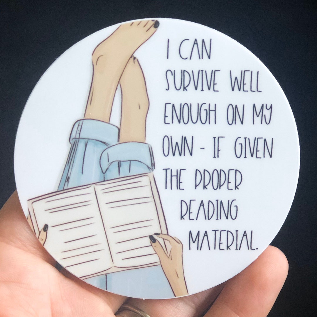 Proper Reading Material Sticker - Bibliophile - Tog Inspired - Etsy