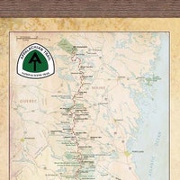 Vermont Long Trail Print | the Long Trail Thru Hike Map | USA Green ...