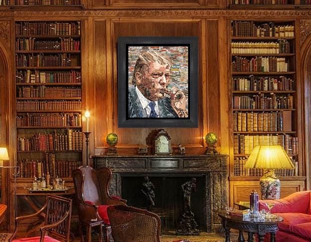 Donald Trump - Cigar Band Art - President Celebration Portrait - Framed ...