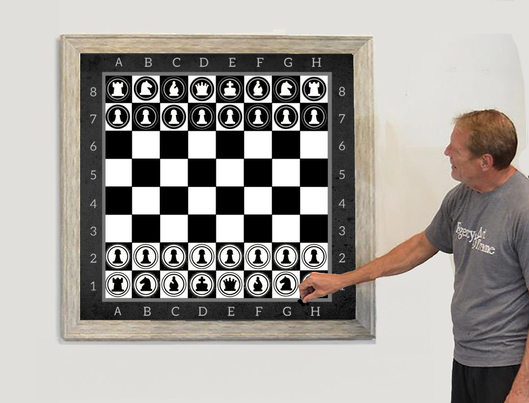 GIANT Wall Chess or Checkers - Game With Magnetic Tiles in Custom Made ...