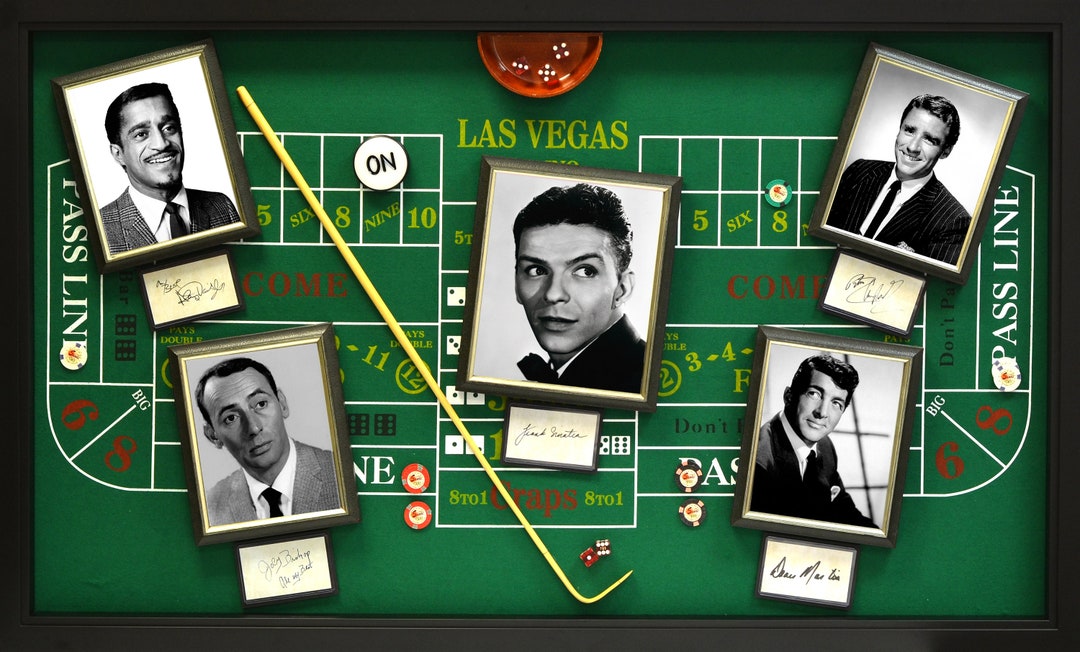 The Rat Pack - Oceans Eleven - Craps - Oversize Framed 3-d Shadowbox ...